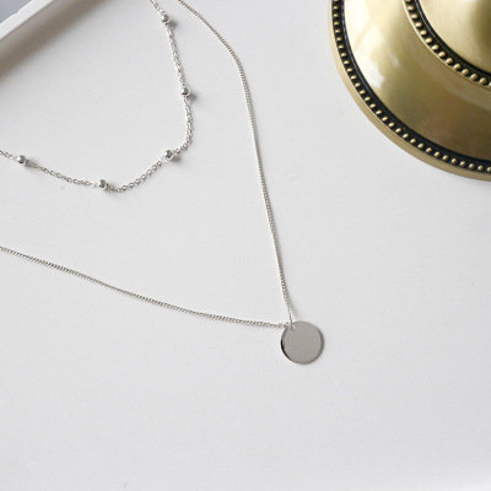 Layered Necklaces Real Sterling Silver Silver and Gold - Etsy