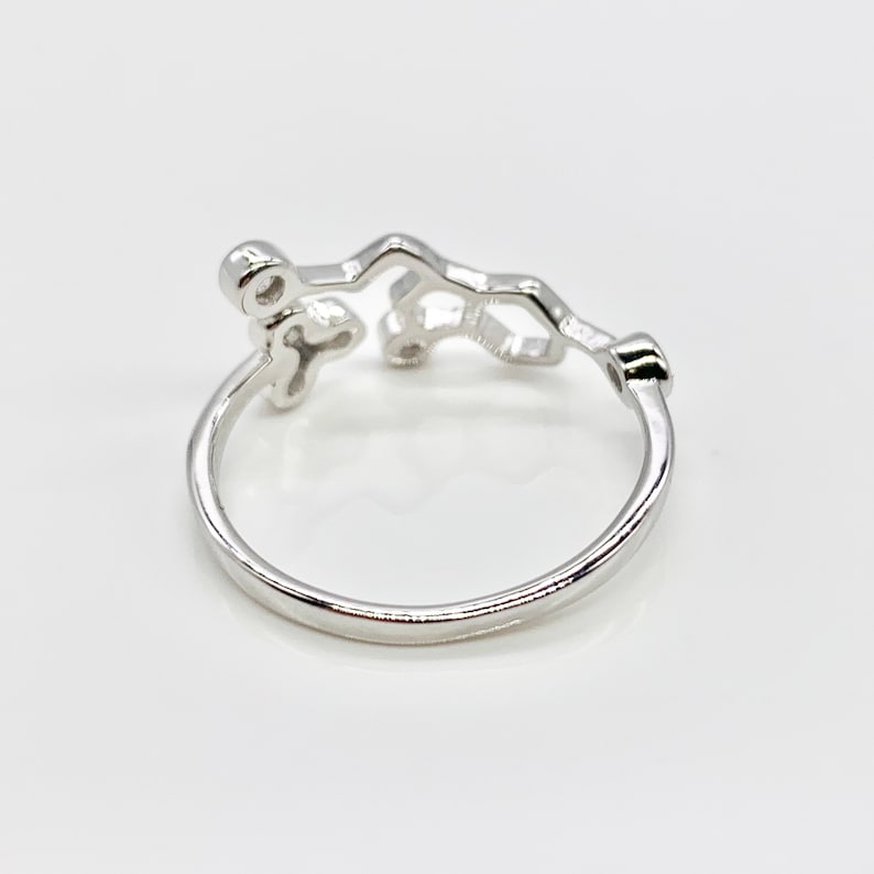 Adjustable Molecule Ring Serotonin S925 Real Sterling Silver - Etsy