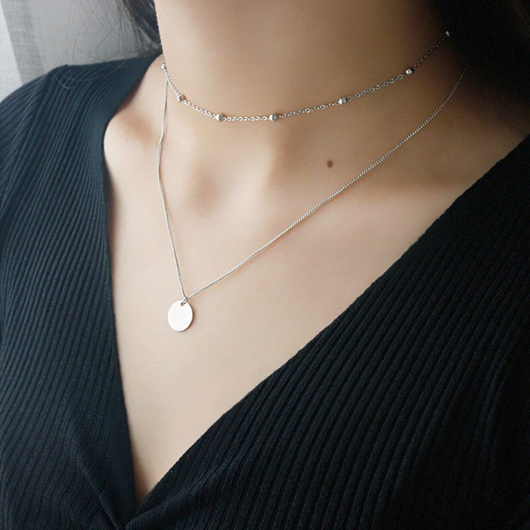 Layered Necklaces Real Sterling Silver Silver and Gold - Etsy