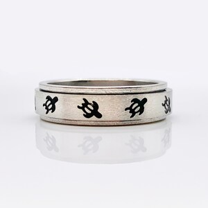 Spinner Ring Flowers Turtles Worry Ring, Rotating Ring for Anxiety and ...