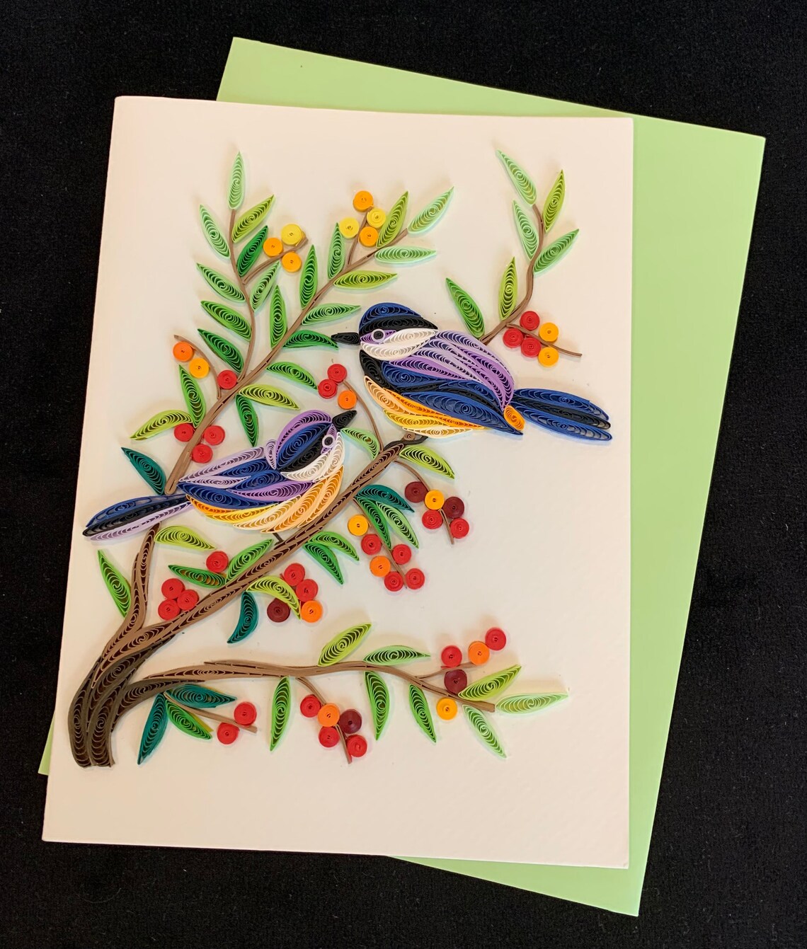 Handmade Quilling Card Quill Card Bird Card birds at - Etsy