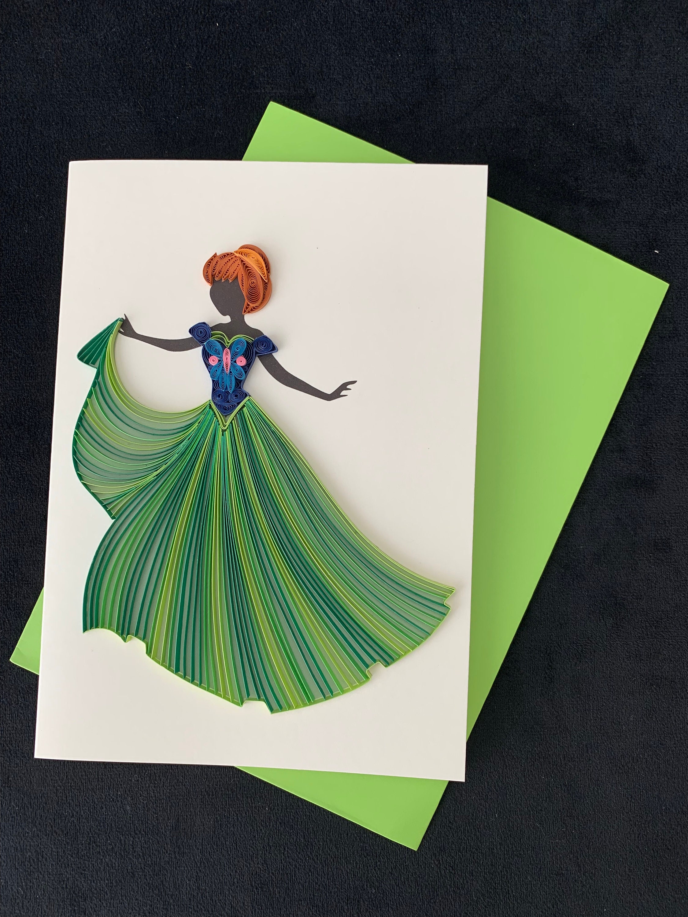 Handmade Quilling Card, Quilling Card, 3d Card, Quill Card, dancing ...