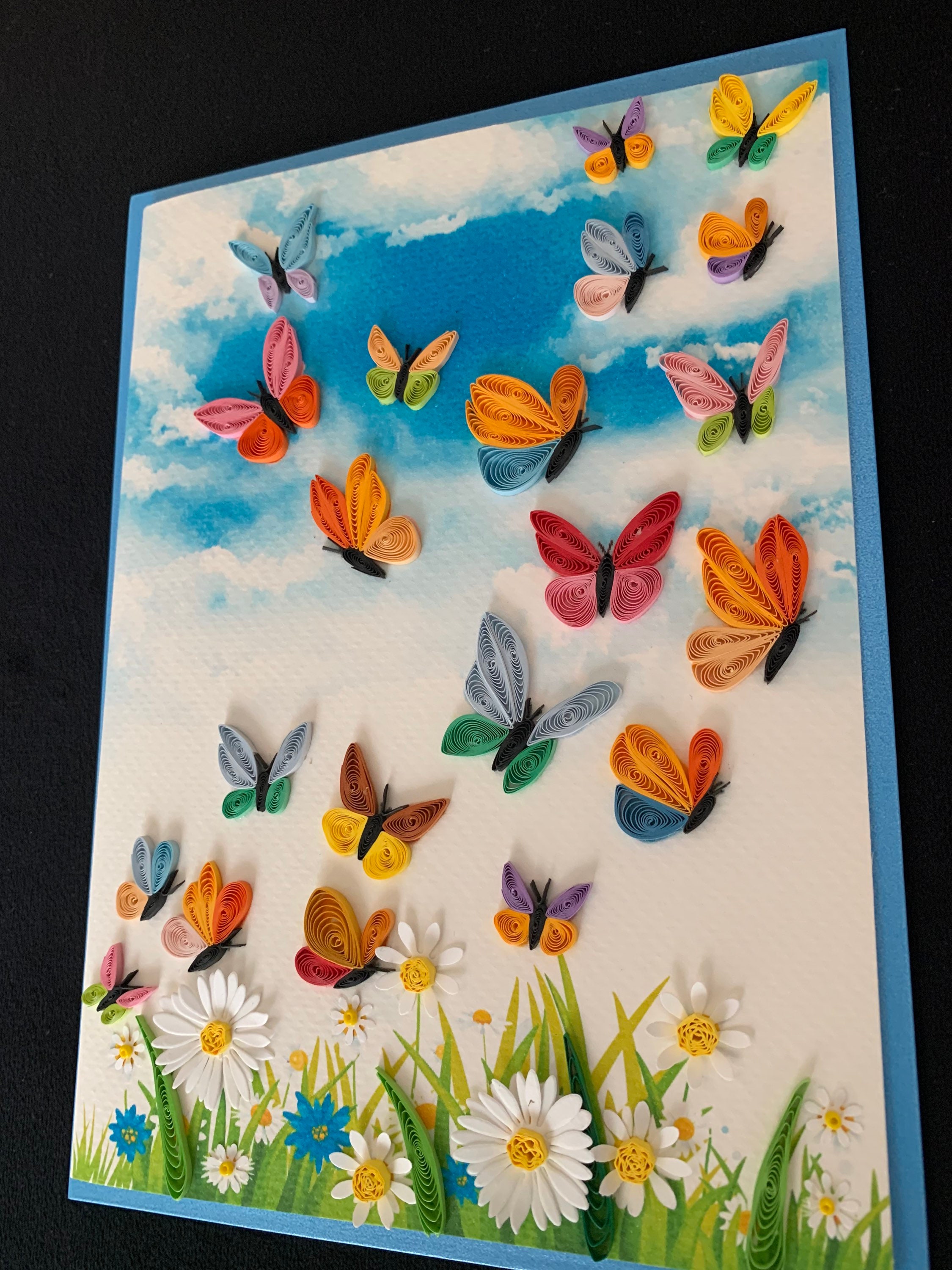 Handmade Quilling Card, Butterfly Card, 3d Card, “butterfly Bliss” - Etsy