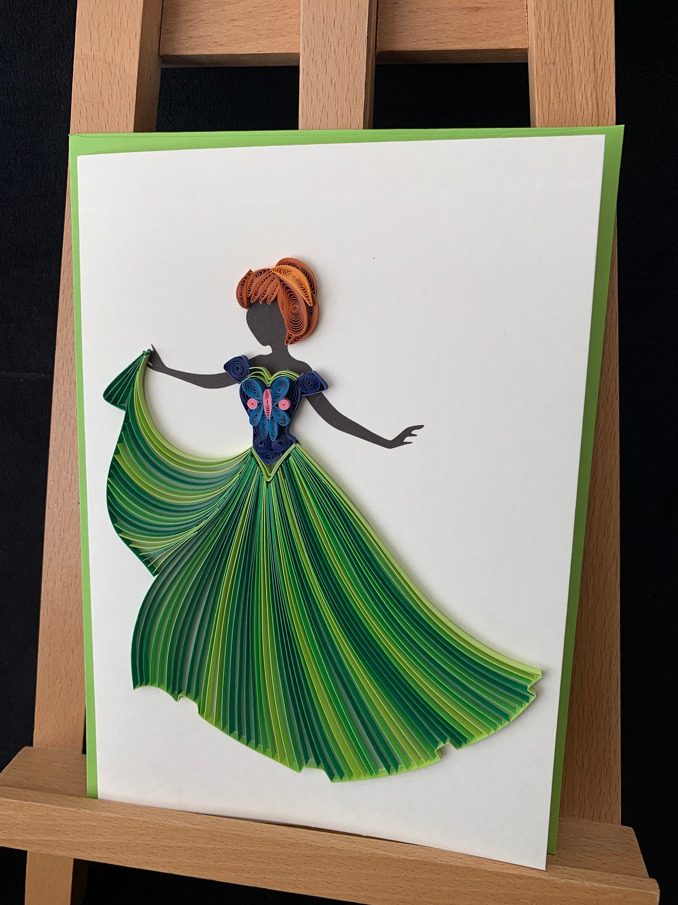 Handmade Quilling Card, Quilling Card, 3d Card, Quill Card, dancing ...
