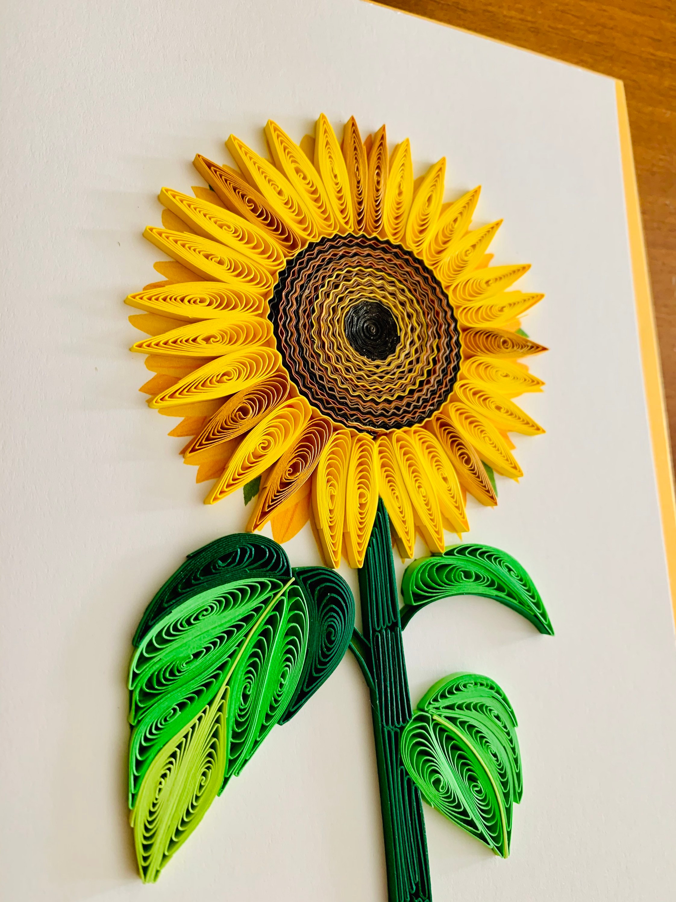 Handmade Quilling Card Sunflower Card Quill Card Paper - Etsy