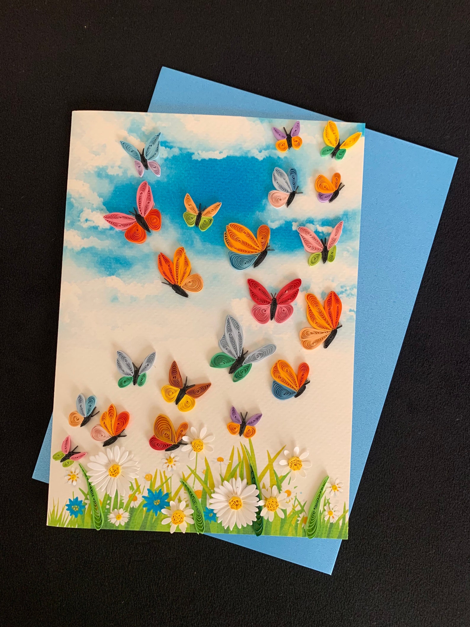 Handmade Quilling Card, Butterfly Card, 3d Card, “butterfly Bliss” - Etsy