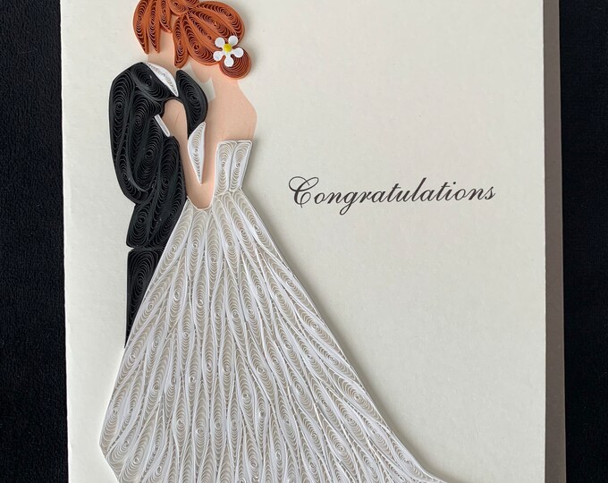 Quilled Wedding Card, Paper Quilling, Personalized, Congratulations ...