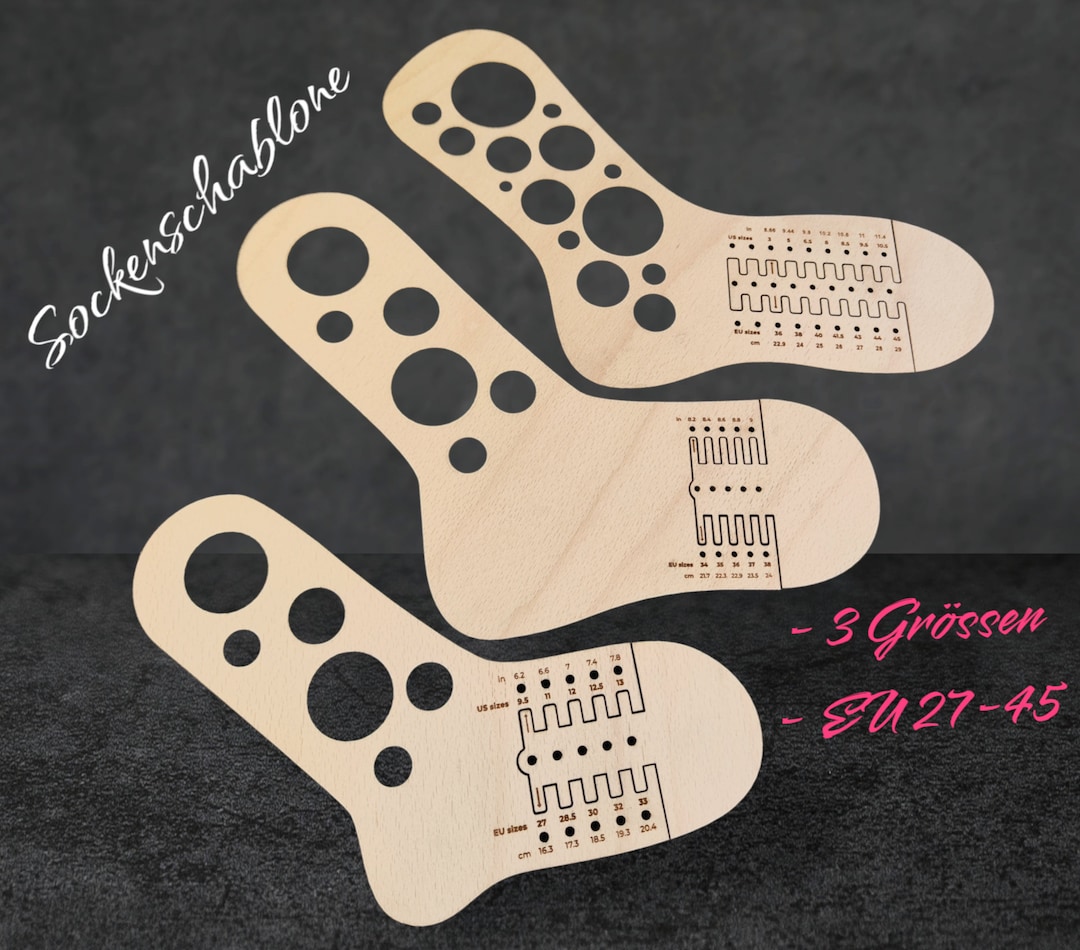 Sock Template/knitting Template/sock Board - Etsy