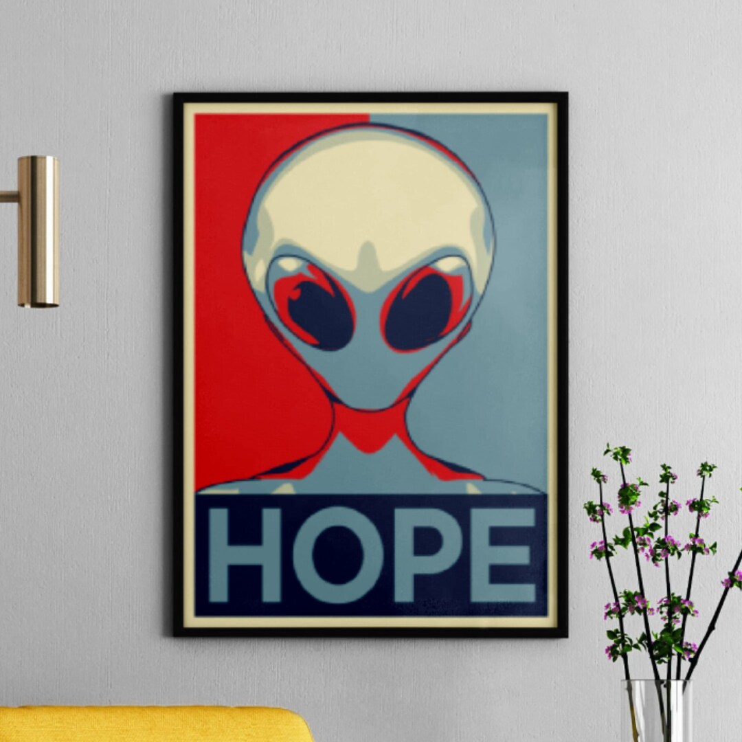 ALIEN POSTER | Alien Art Print for Xfiles, NASA, and Ancient Aliens ...