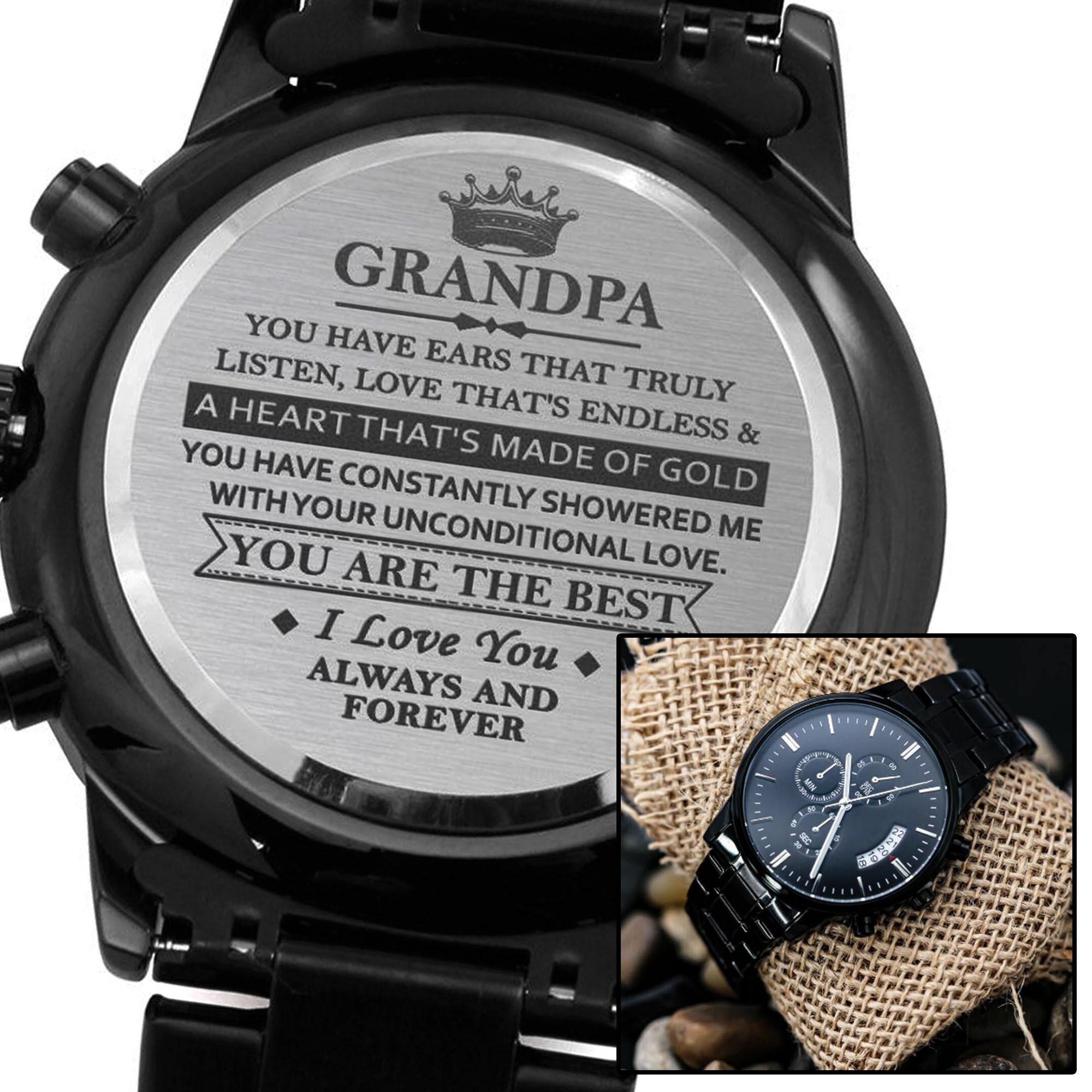 Grandpa Watch Personalized, Grandpa Gifts, Watches for Grandpa, Grandpa ...