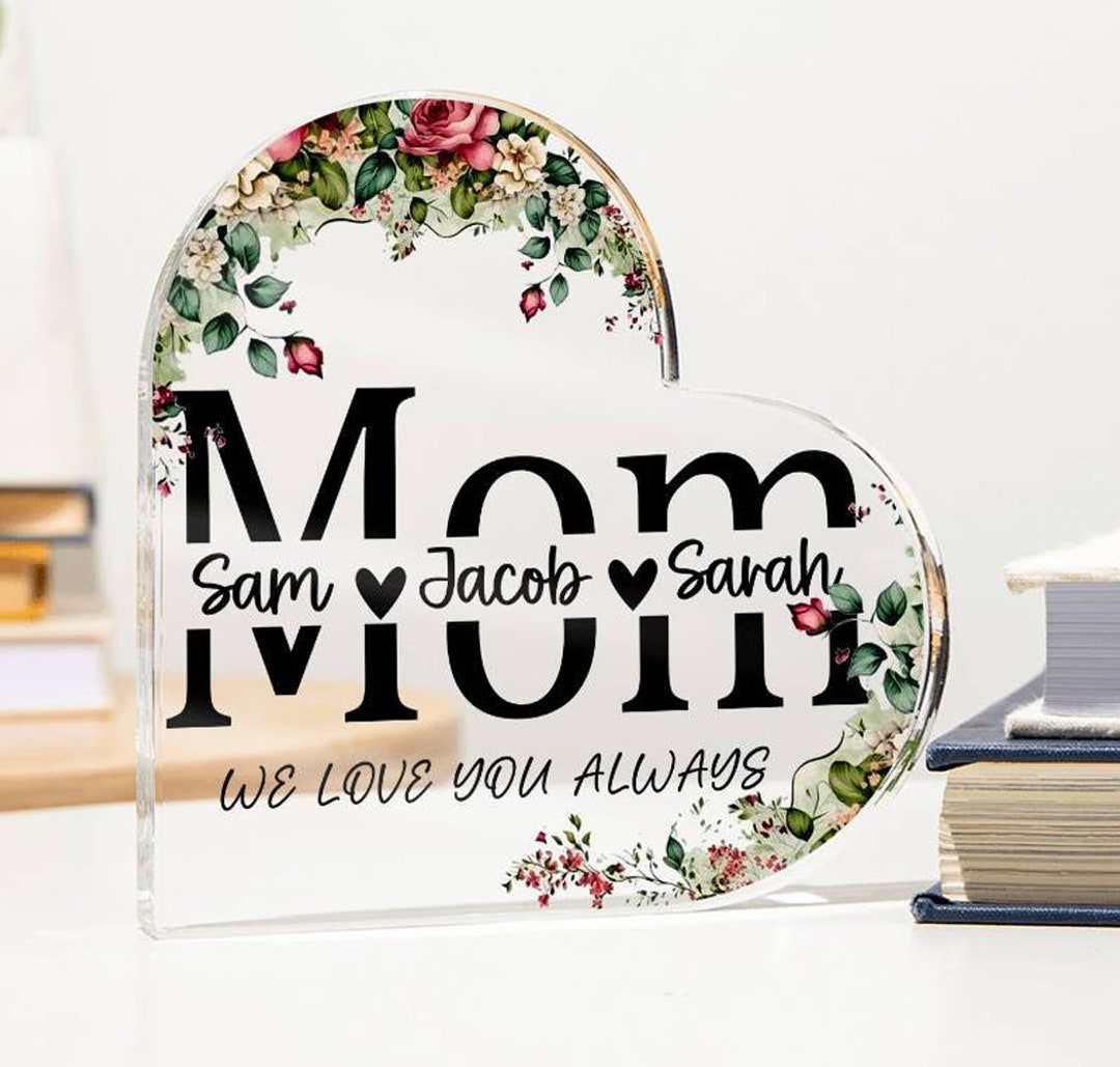 Personalized Mom With Kids Names for Mom for Mother's Day, Mother's Day ...