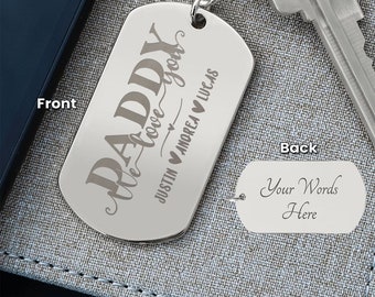 Dad WE LOVE YOU Keychain Dad Keychain Dad New Dad Gift First Fathers ...