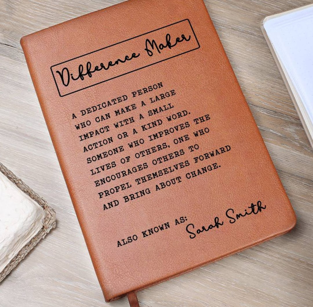 Difference Maker Journal, Difference Maker, Teacher Gift, Leader Gift ...