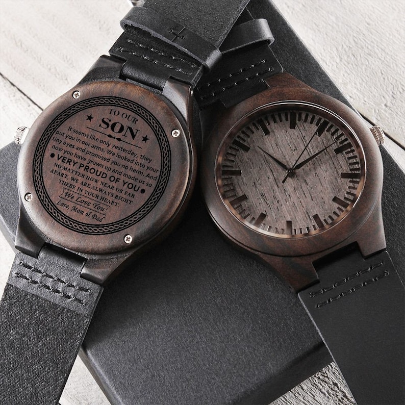 To Our Son, Son Watches, Son Engraved Wood Watch, Best Gift for Teen ...