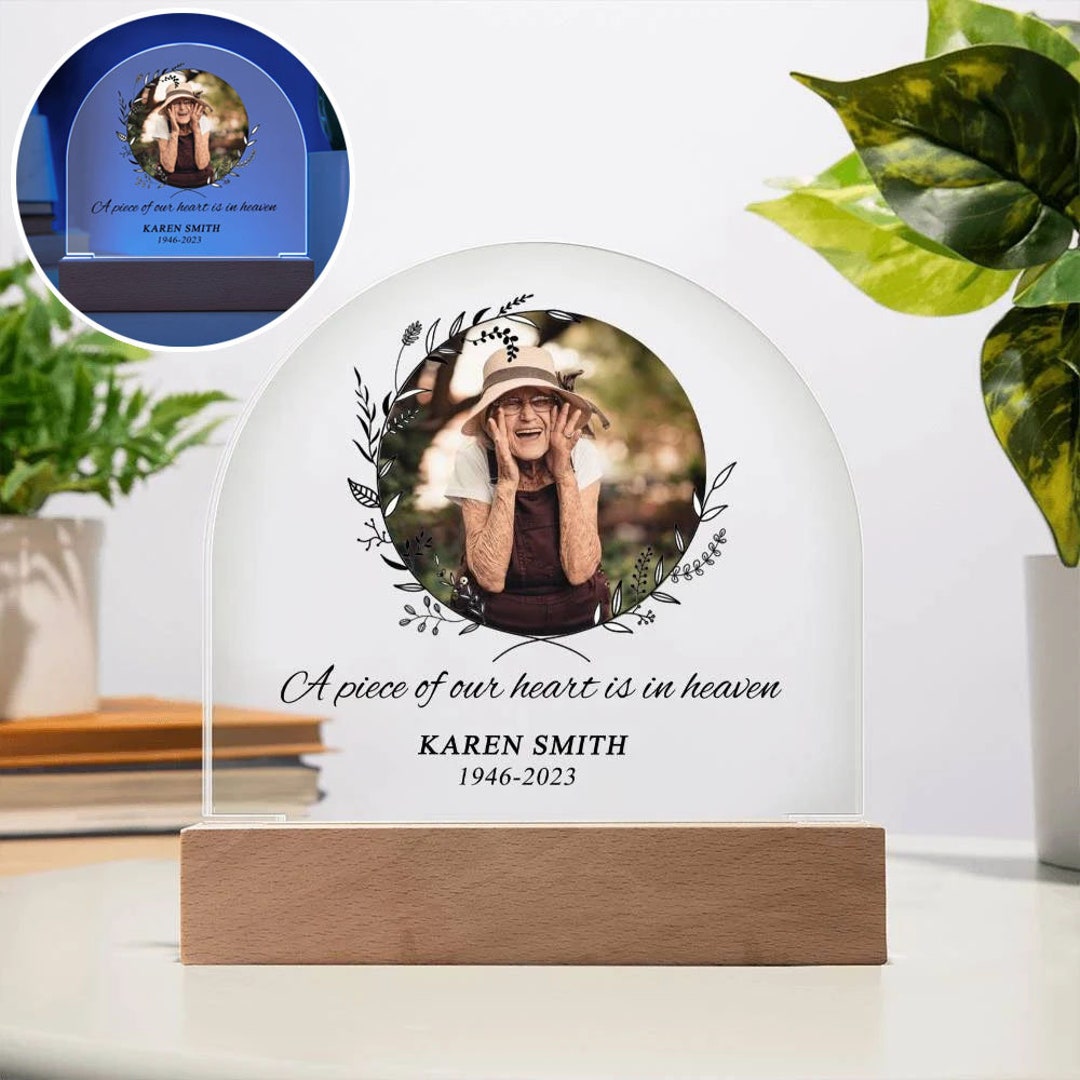 Custom Memorial Plaque, Personalized Photo Memorial, in Loving Memory ...