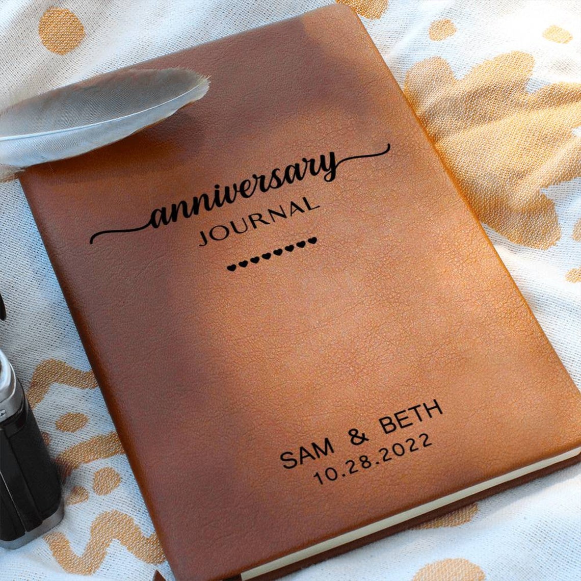Personalized Anniversary Journal for Couple - Etsy