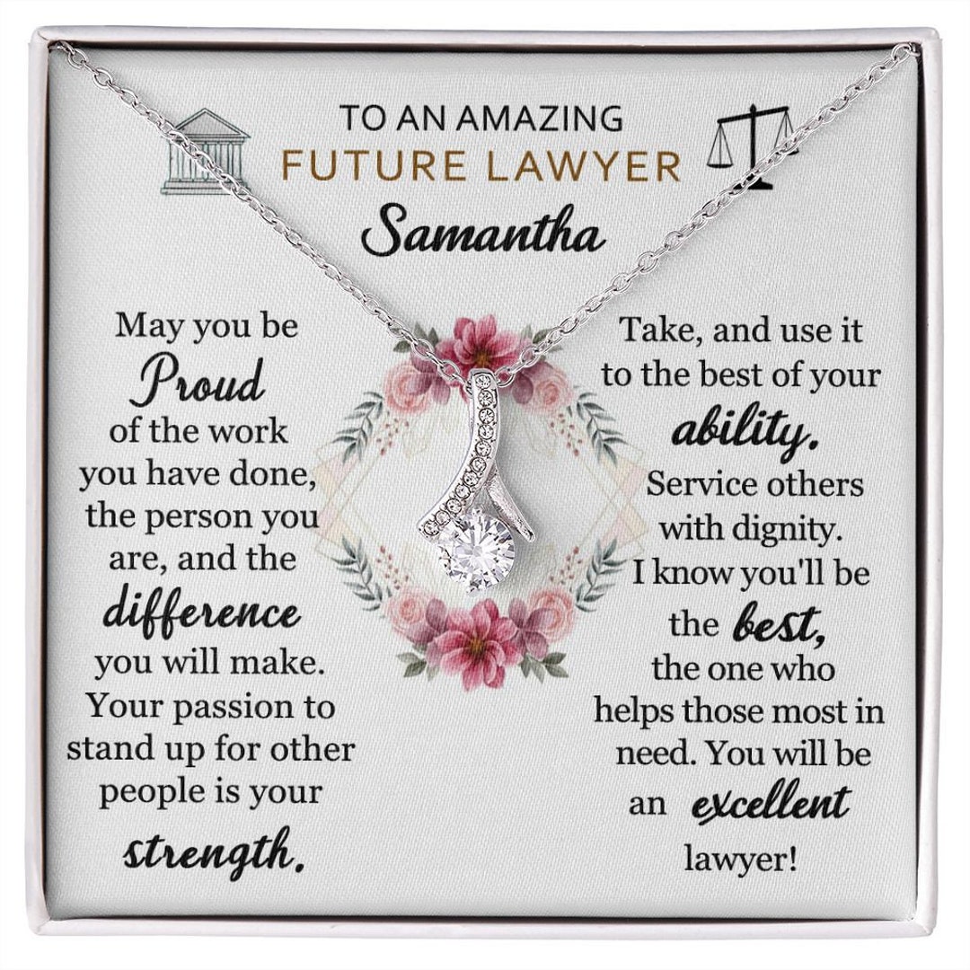 Law Student Gift, Future Lawyer Gift Necklace, Law School Graduation ...