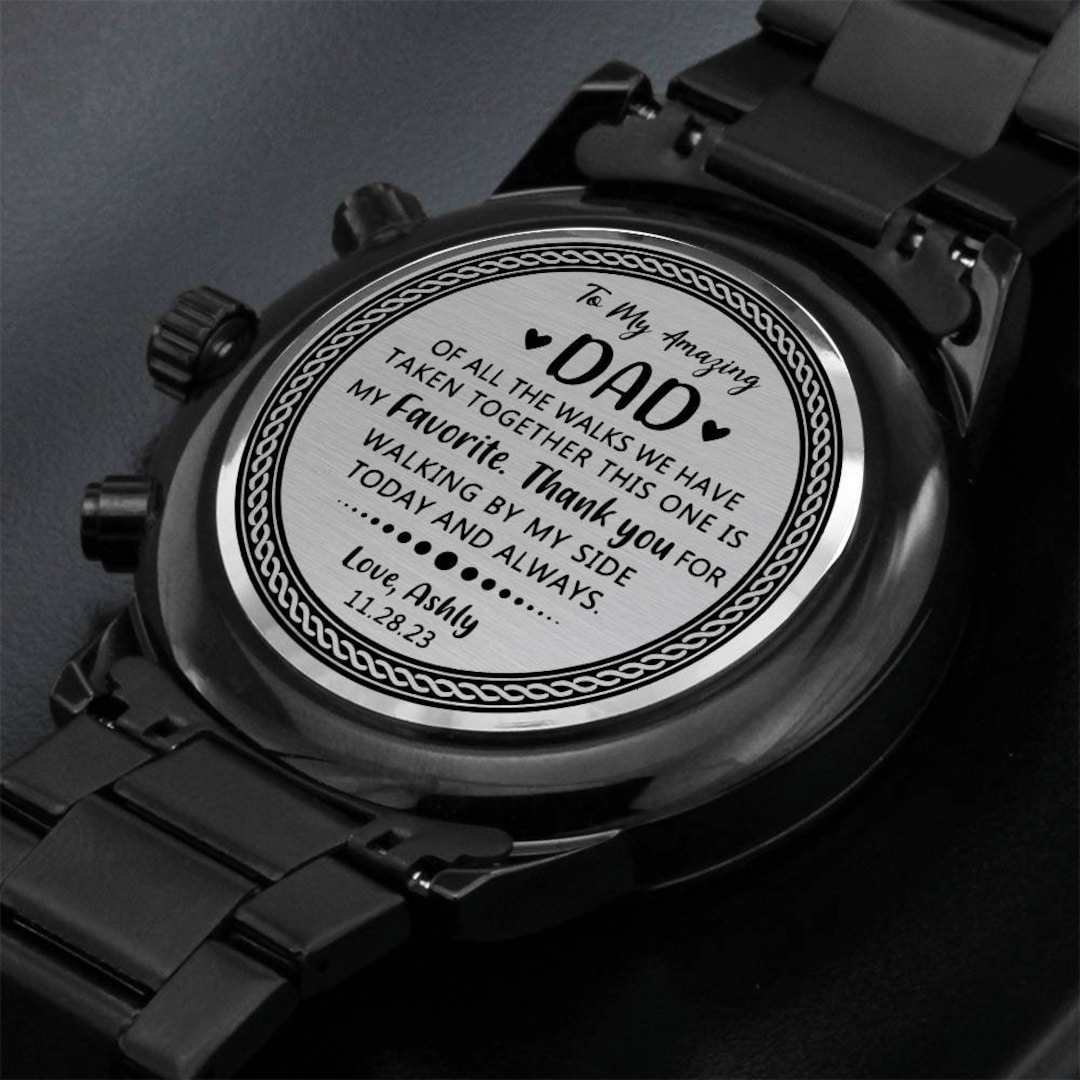 Personalized Engraved Dad Watch, Gift From Daughter, Wedding Day Gift ...