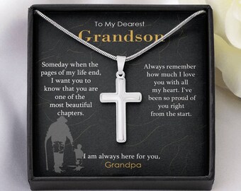Grandson Cross Necklace - Etsy