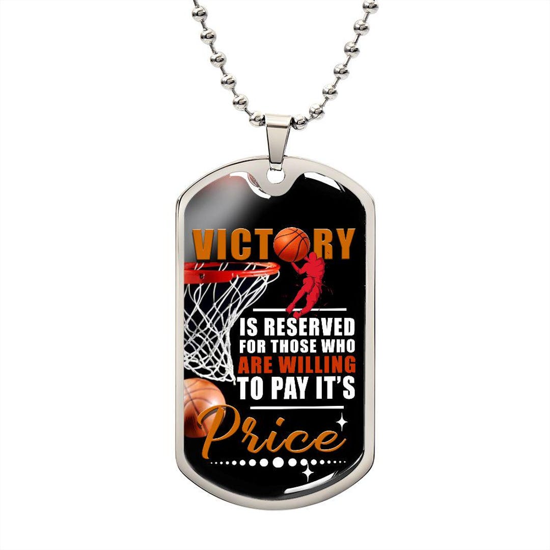 Basketball Motivational Dog Tag Basketball Player Gift Basketball Coach ...