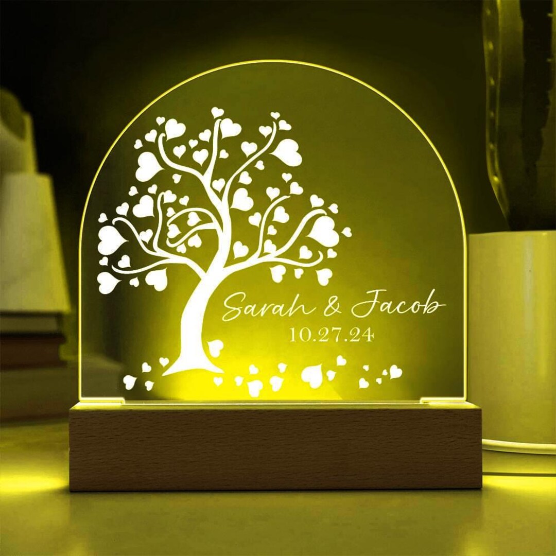 Tree of Love Couples Night Light - Tree of Love Light - Night Light for ...