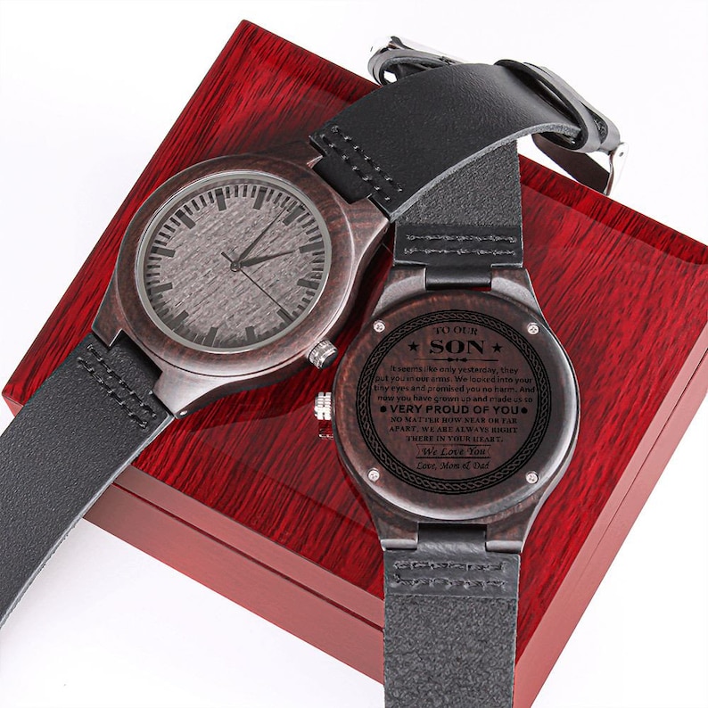 To Our Son, Son Watches, Son Engraved Wood Watch, Best Gift for Teen ...