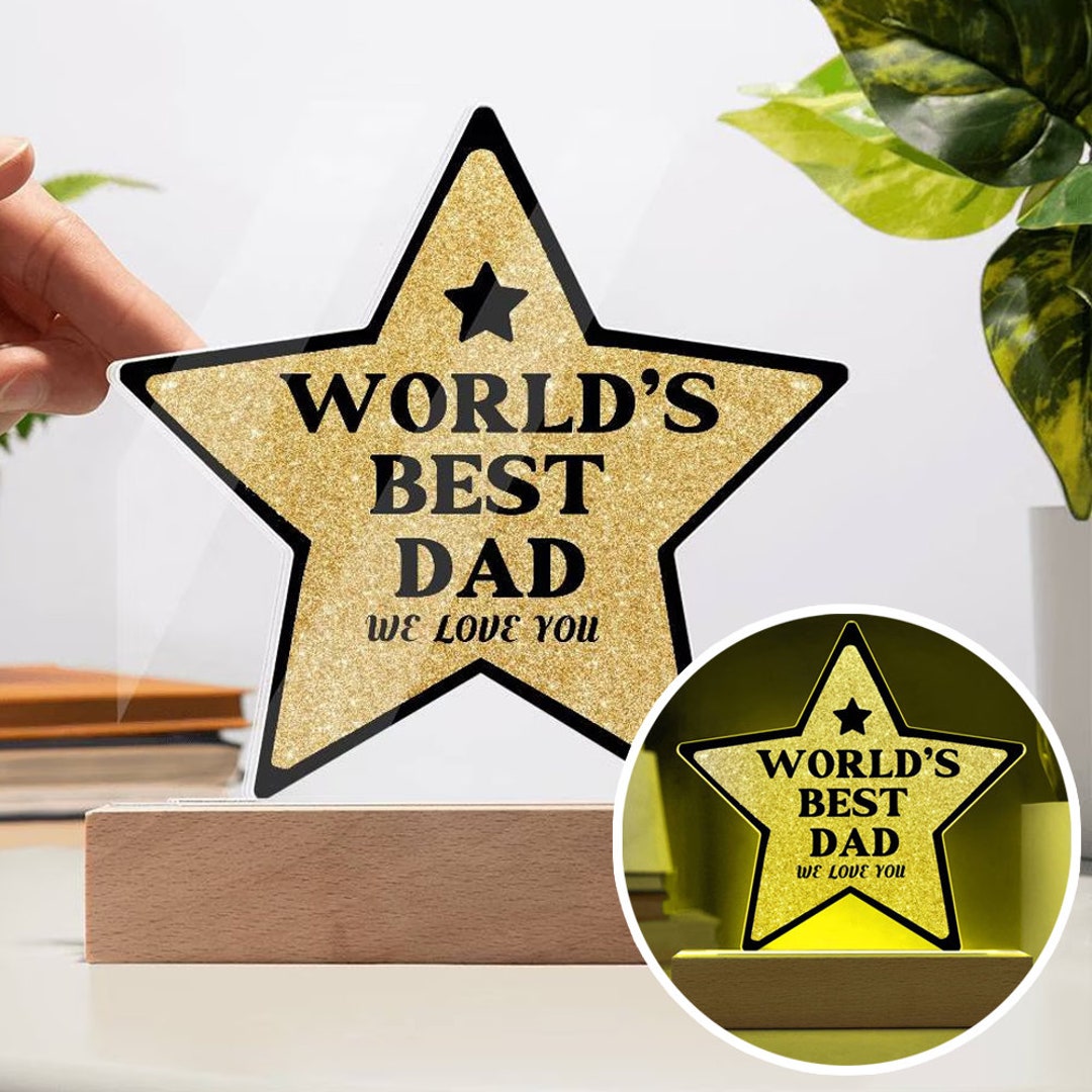 Fathers Day Award | World's Best Dad Plaque - Etsy