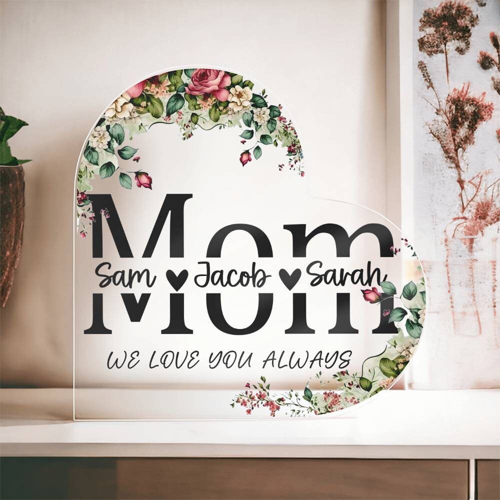 Personalized Mom With Kids Names for Mom for Mother's Day, Mother's Day ...