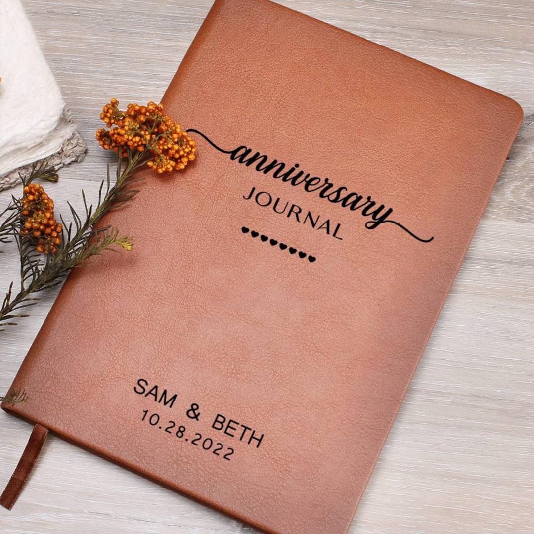 Personalized Anniversary Journal for Couple, Wedding Anniversary Gift ...
