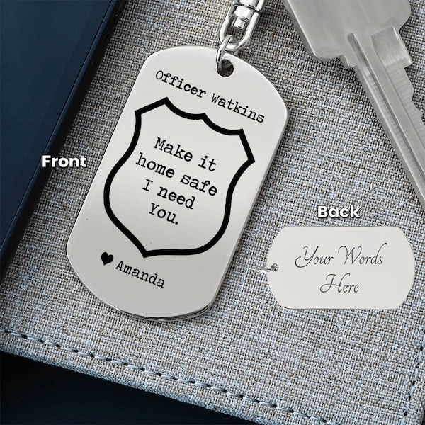 Police Keychain - Etsy