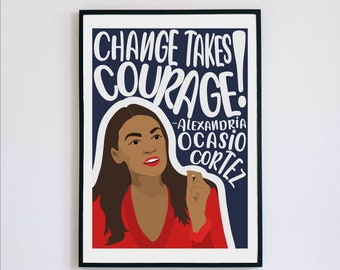 Aoc Quote Poster - Etsy