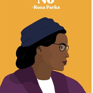 Rosa Parks Portrait With Quote no Poster Instant Download - Etsy