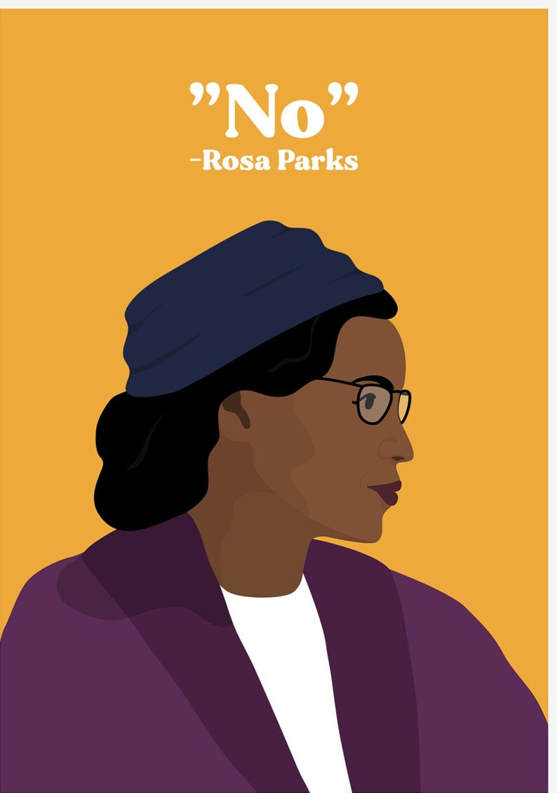 Rosa Parks Portrait With Quote no Poster Instant Download - Etsy