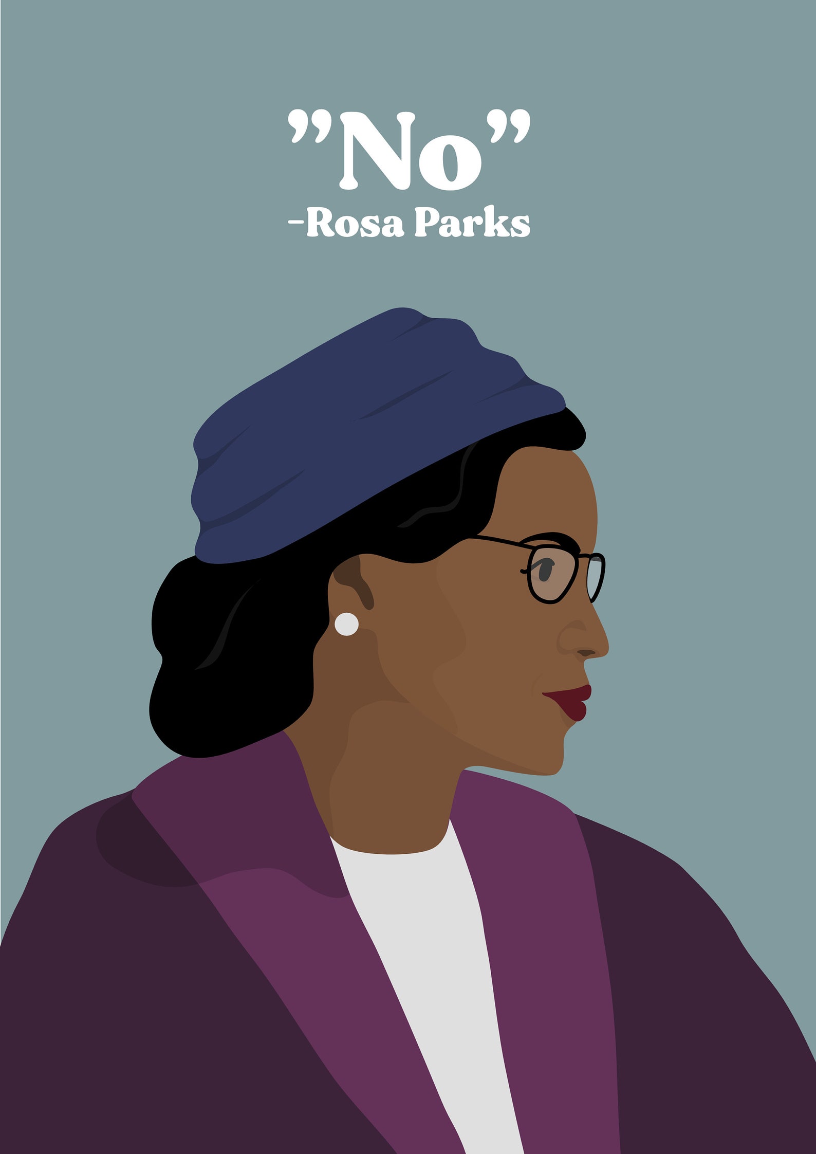 Rosa Parks Portrait With Quote “no” - Poster Instant Download - Etsy
