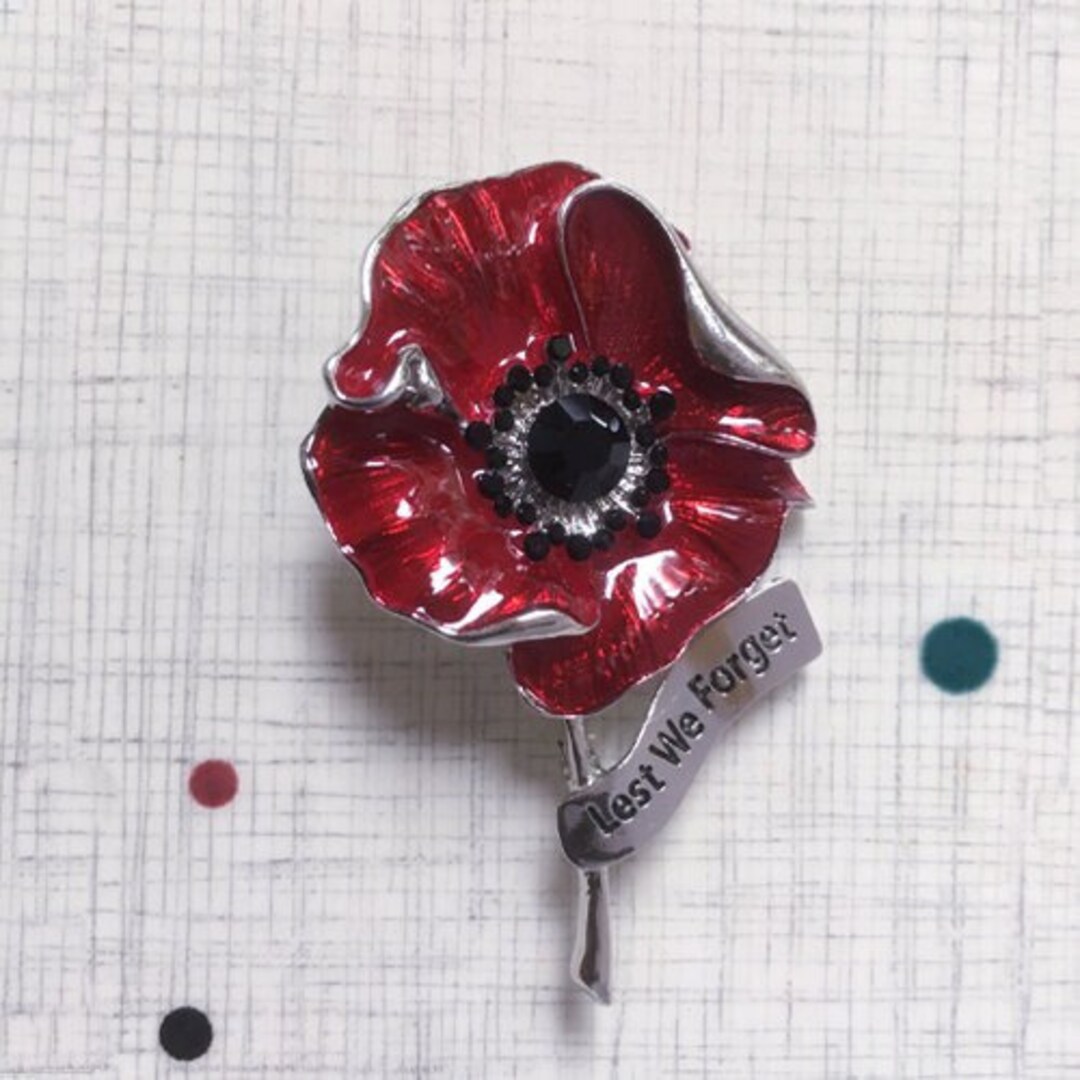 Vintage Style Lest We Forget Poppy Brooch Remembrance Day UK SELLER - Etsy