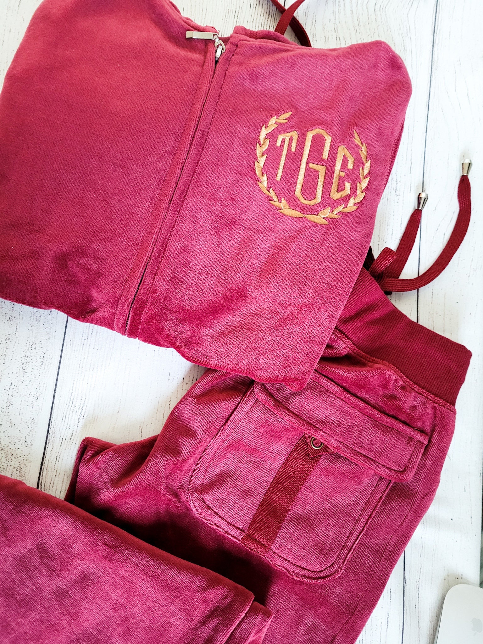 Y2K Velvet Hoodie and Pant Set - Etsy