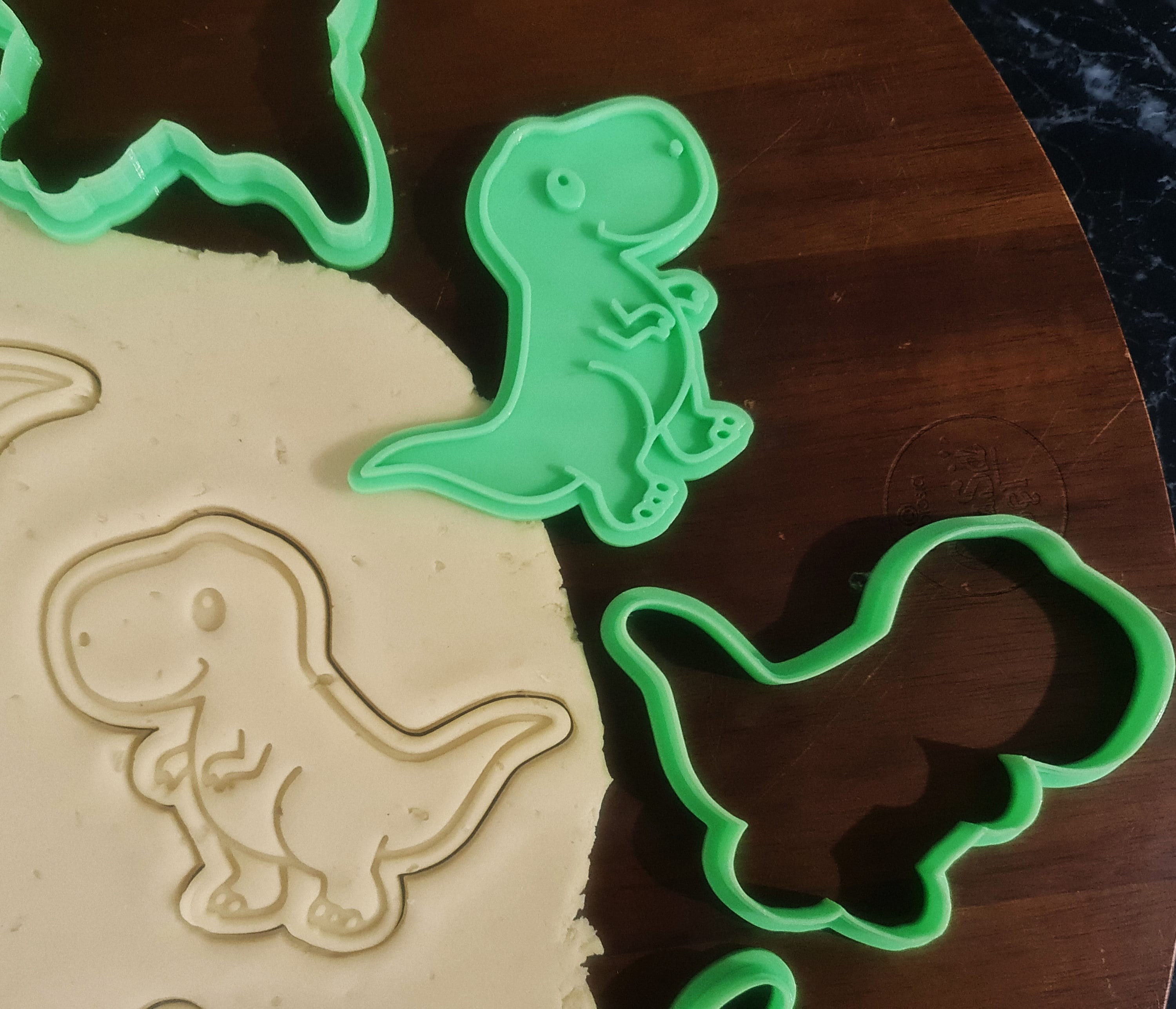 Cute Dinosaur Cookie Cutters and Stamps 3D Printed - Etsy Australia