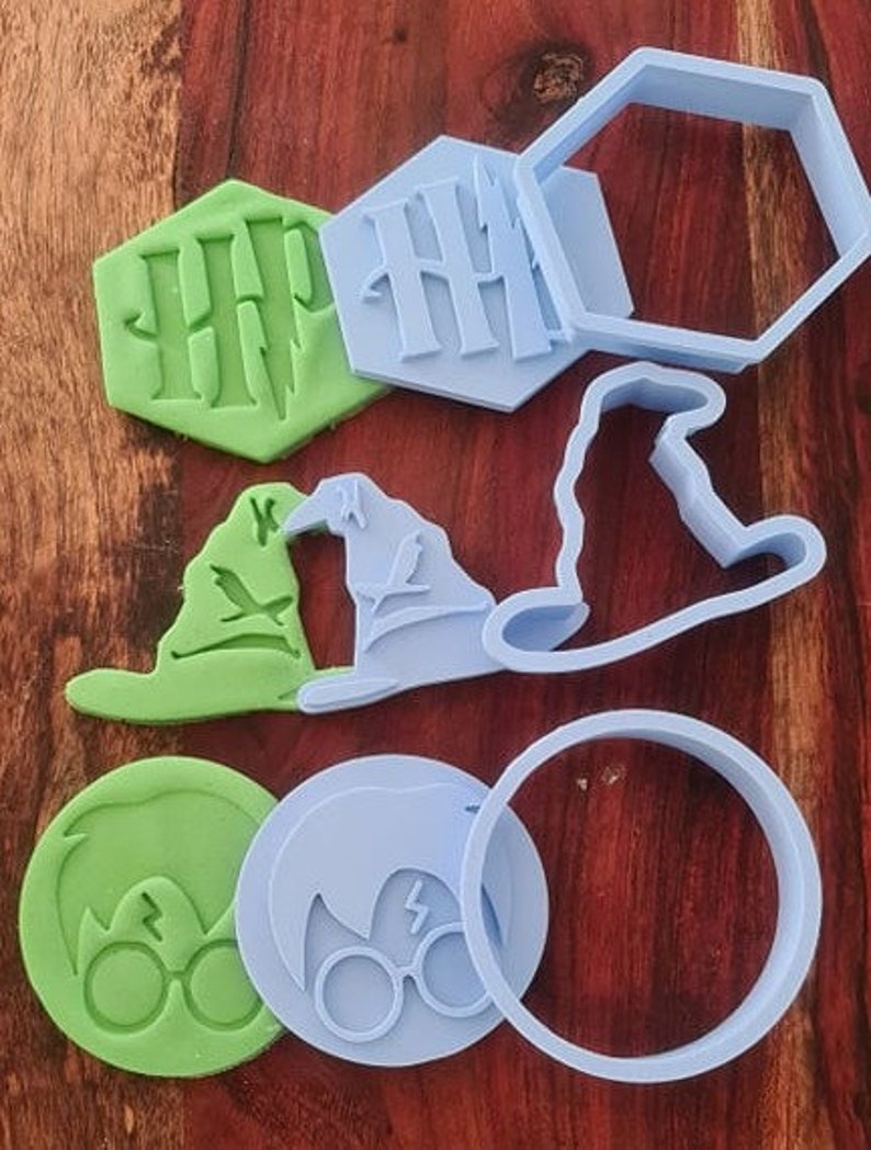 HP Magical Harry Cookie/fondant Cutter and Stamp Pack of 3 3D Printed ...