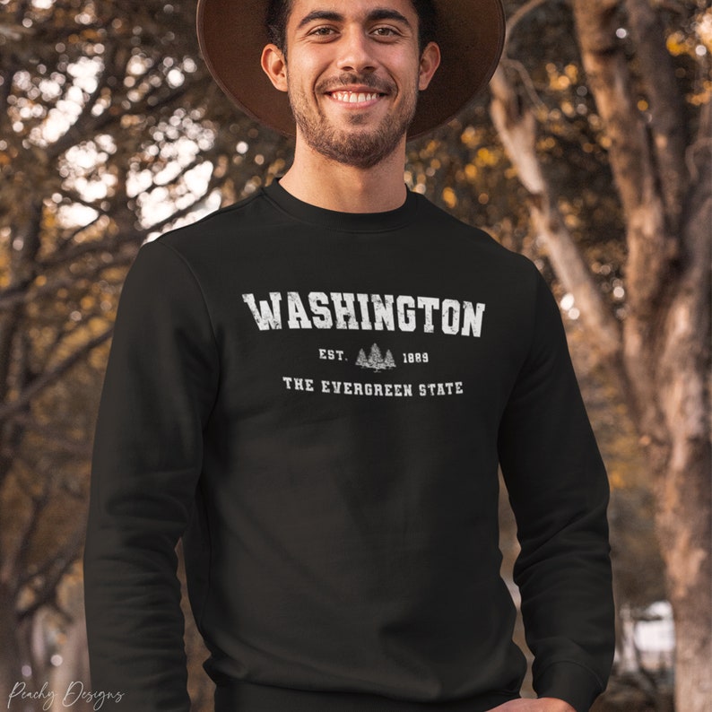 Washington Evergreen State Sweatshirt - PNW Sweatshirt, Washington ...