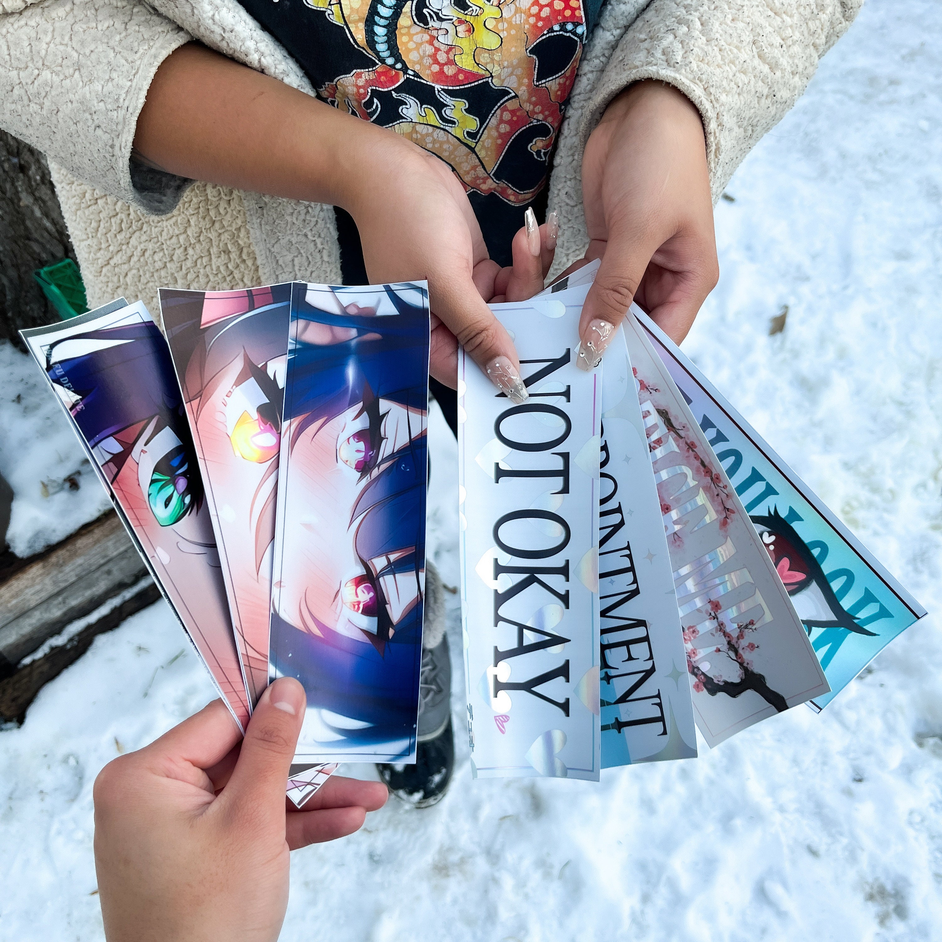 CHARMED EYES Slap Sticker JDM Anime Girl Eyes Holographic - Etsy