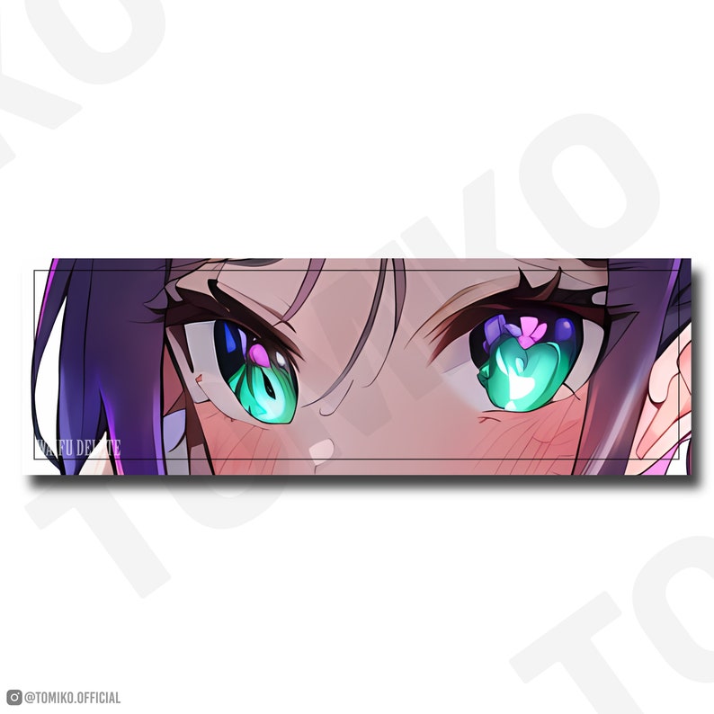 CHARMED EYES Slap Sticker JDM Anime Girl Eyes Holographic Light ...