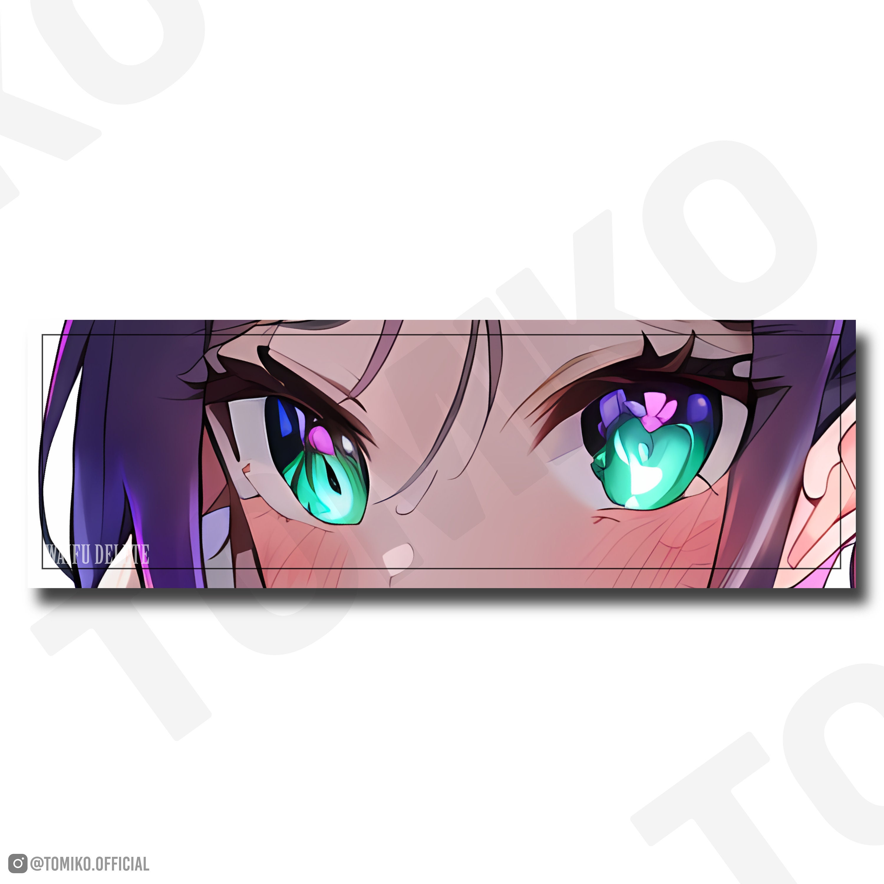 CHARMED EYES Slap Sticker JDM Anime Girl Eyes Holographic - Etsy