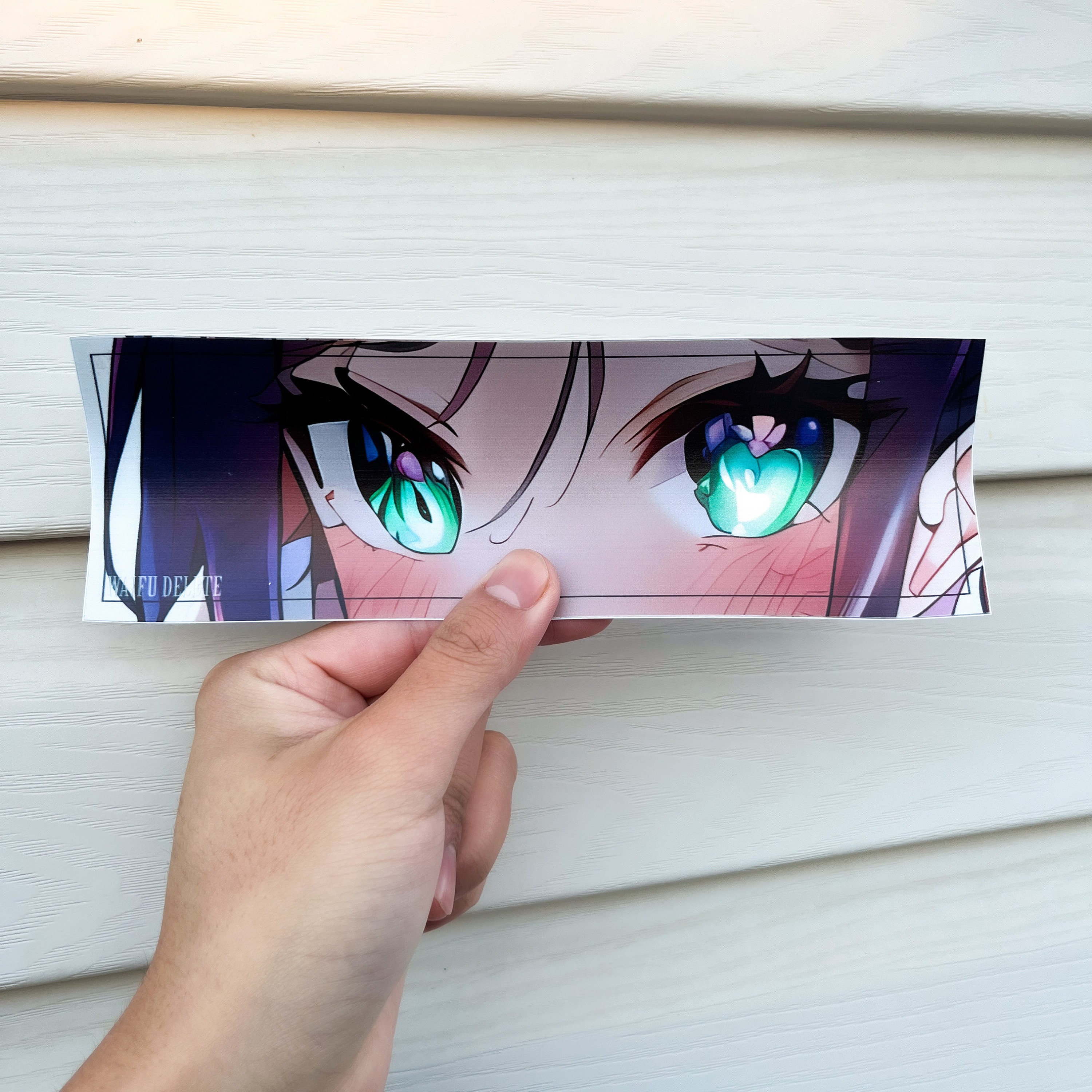 CHARMED EYES Slap Sticker JDM Anime Girl Eyes Holographic - Etsy