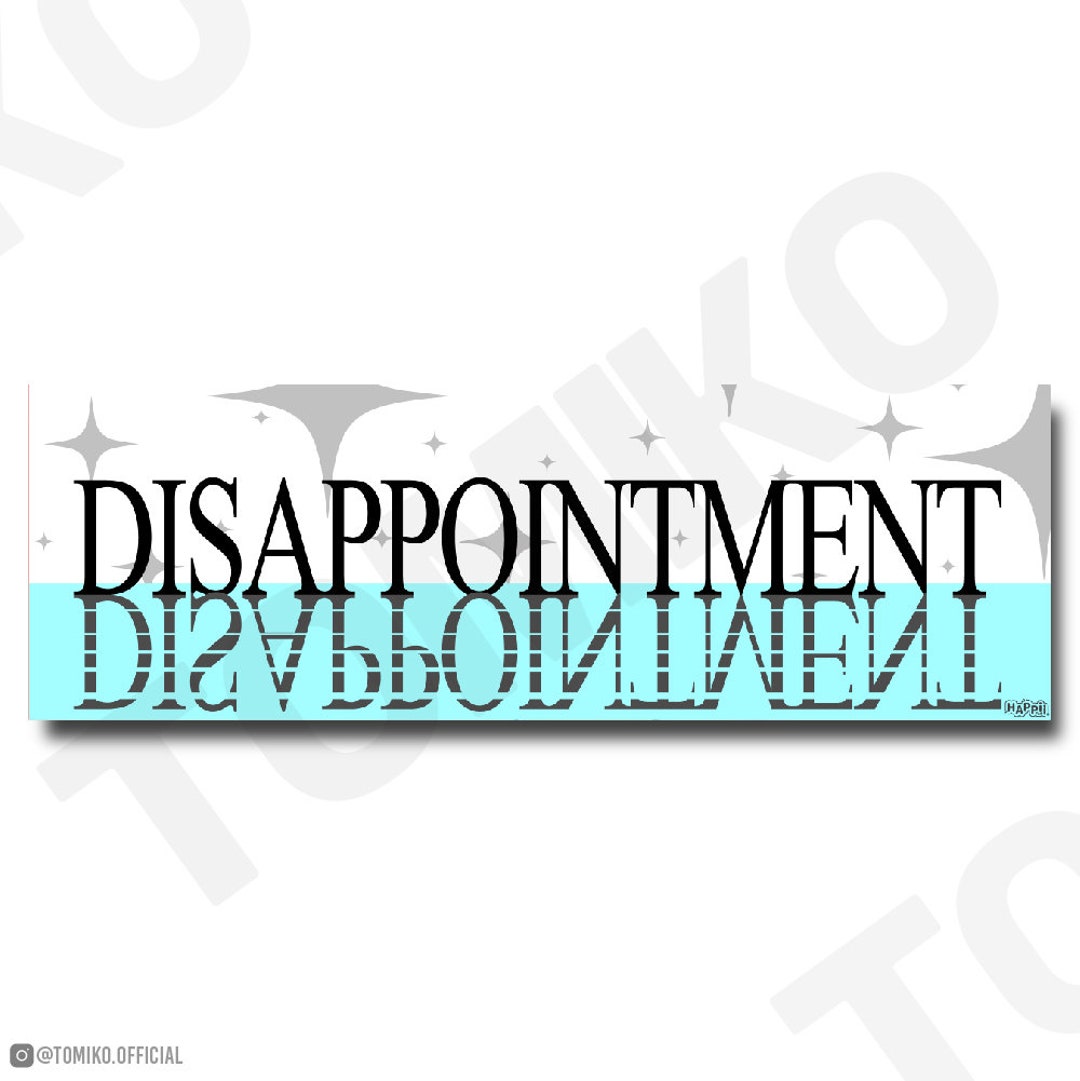 DISAPPOINTMENT Slap Sticker JDM Anime Car Holographic Light Reflective ...