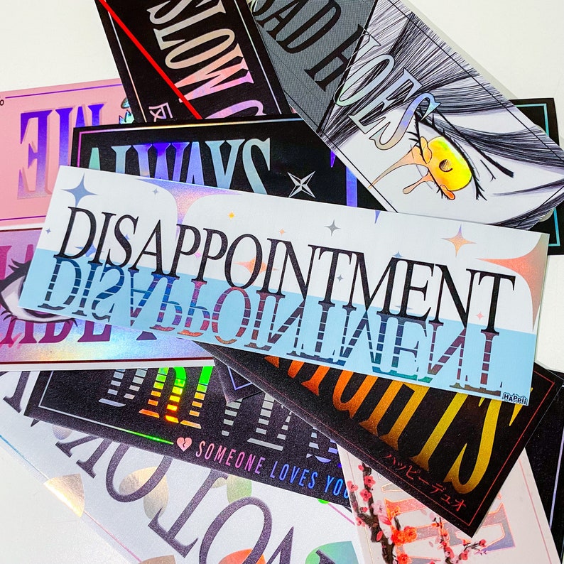 DISAPPOINTMENT Slap Sticker | JDM Anime Car Holographic Light ...