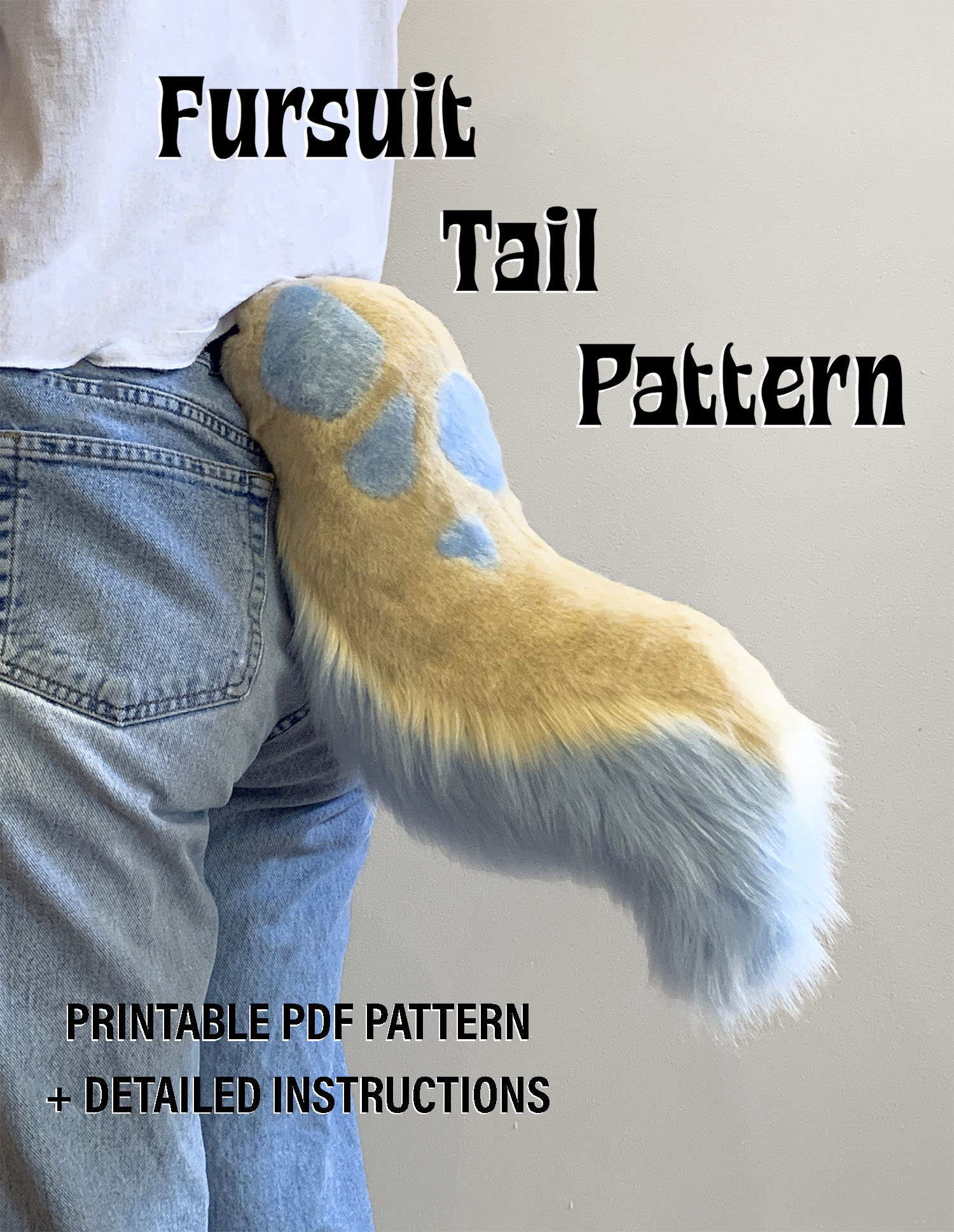 Hyena Fursuit Tail Pattern PDF With Instructions (DIGITAL DOWNLOAD ...