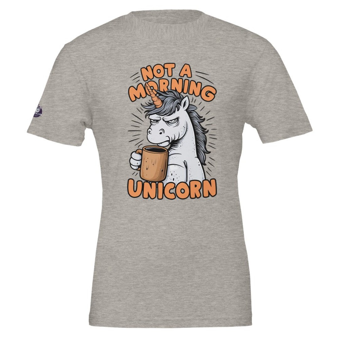Grumpy Unicorn not a Morning Unicorn Unisex T-shirt Bellacanvas© Vintage Grumpycorn Shirt, Retro ...