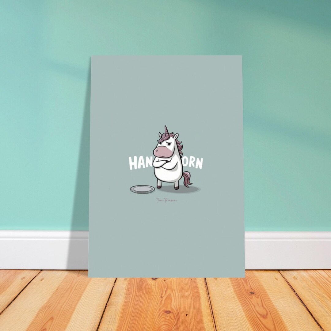 Grumpy Unicorn: Hangry Unicorn Hangrycorn Poster Funny Poster ...