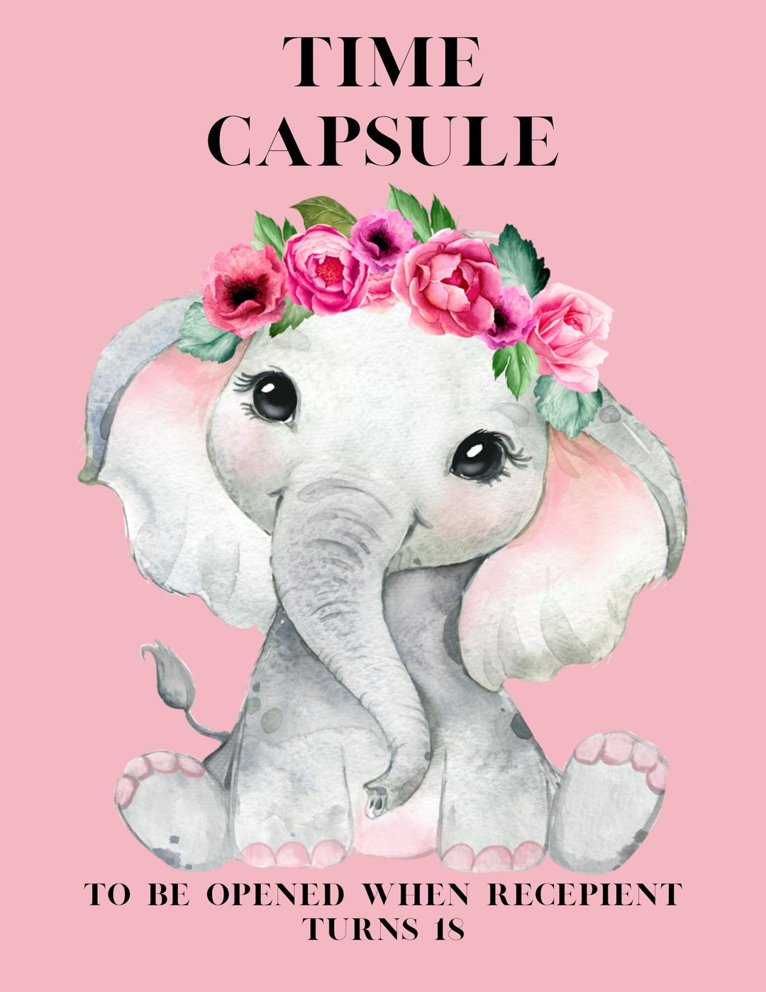 Baby Time Capsule Pink Baby Girl Printable Time-capsule 1st Year ...