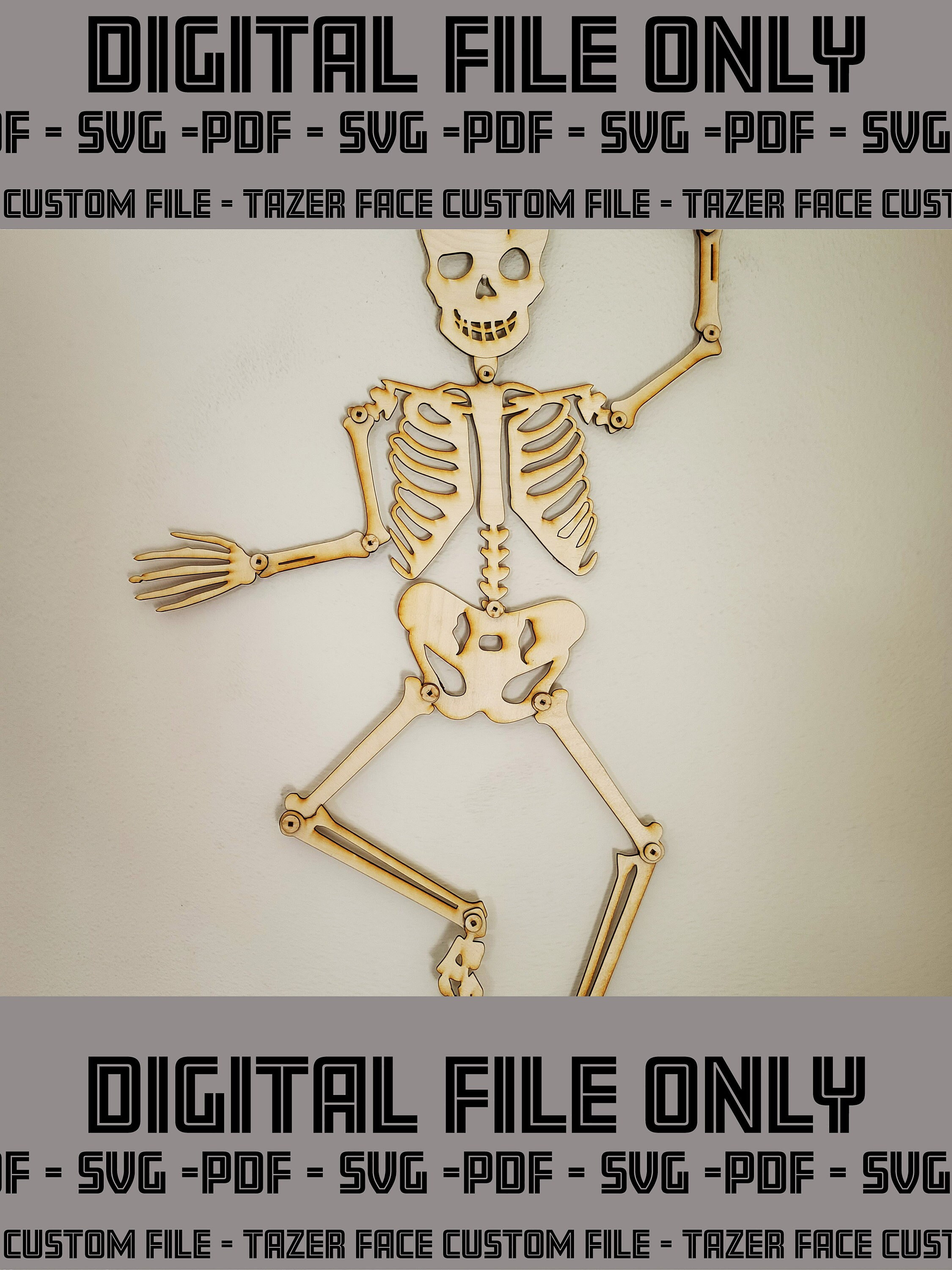 MR. Bones- Digital File Only- Poseable Skeleton Laser Cut File ...